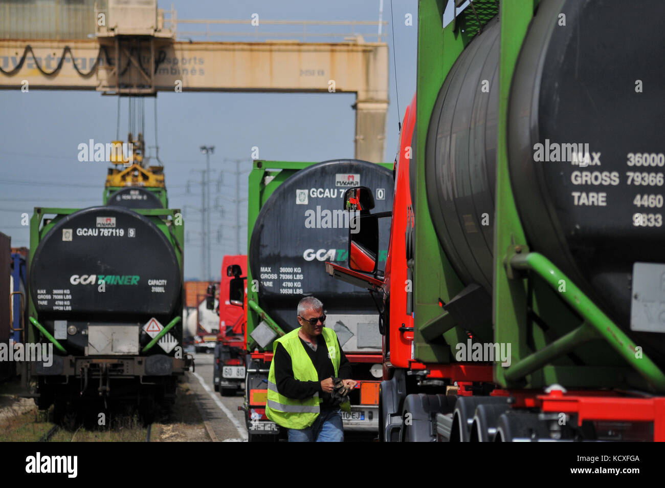 General views of a SNCF Freight station, Venissieux, France Stock Photo ...