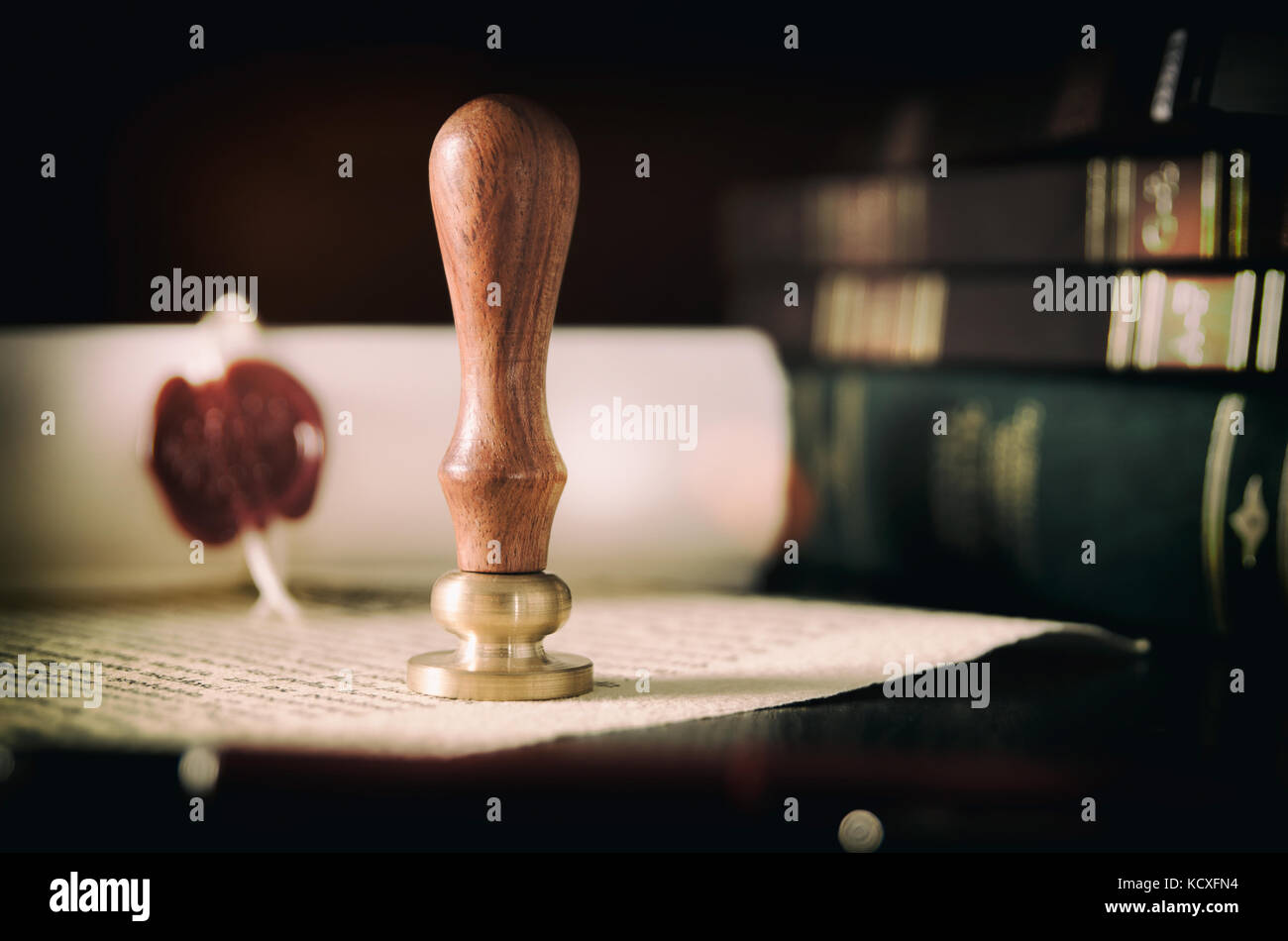 Notary public, attorney. Law concept with stamp in courtroom. law judge ...