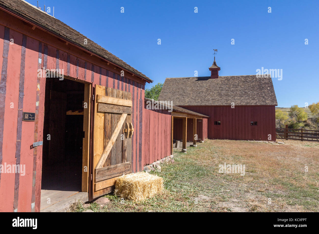 Empty historic barn at the Schweiger Ranch Fall Festival, Lone Tree ...