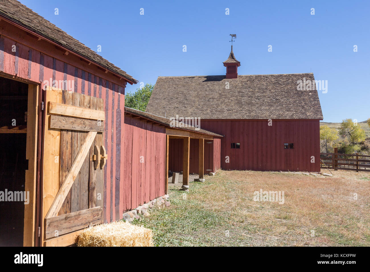 Empty historic barn at the Schweiger Ranch Fall Festival, Lone Tree ...