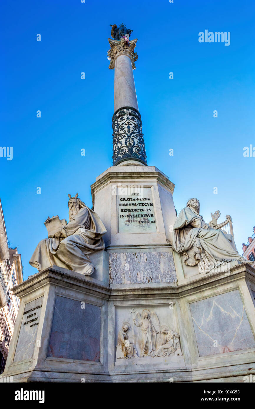Virgin Mary Statue Immaculate Conception Column Colonna dell Immocolata ...
