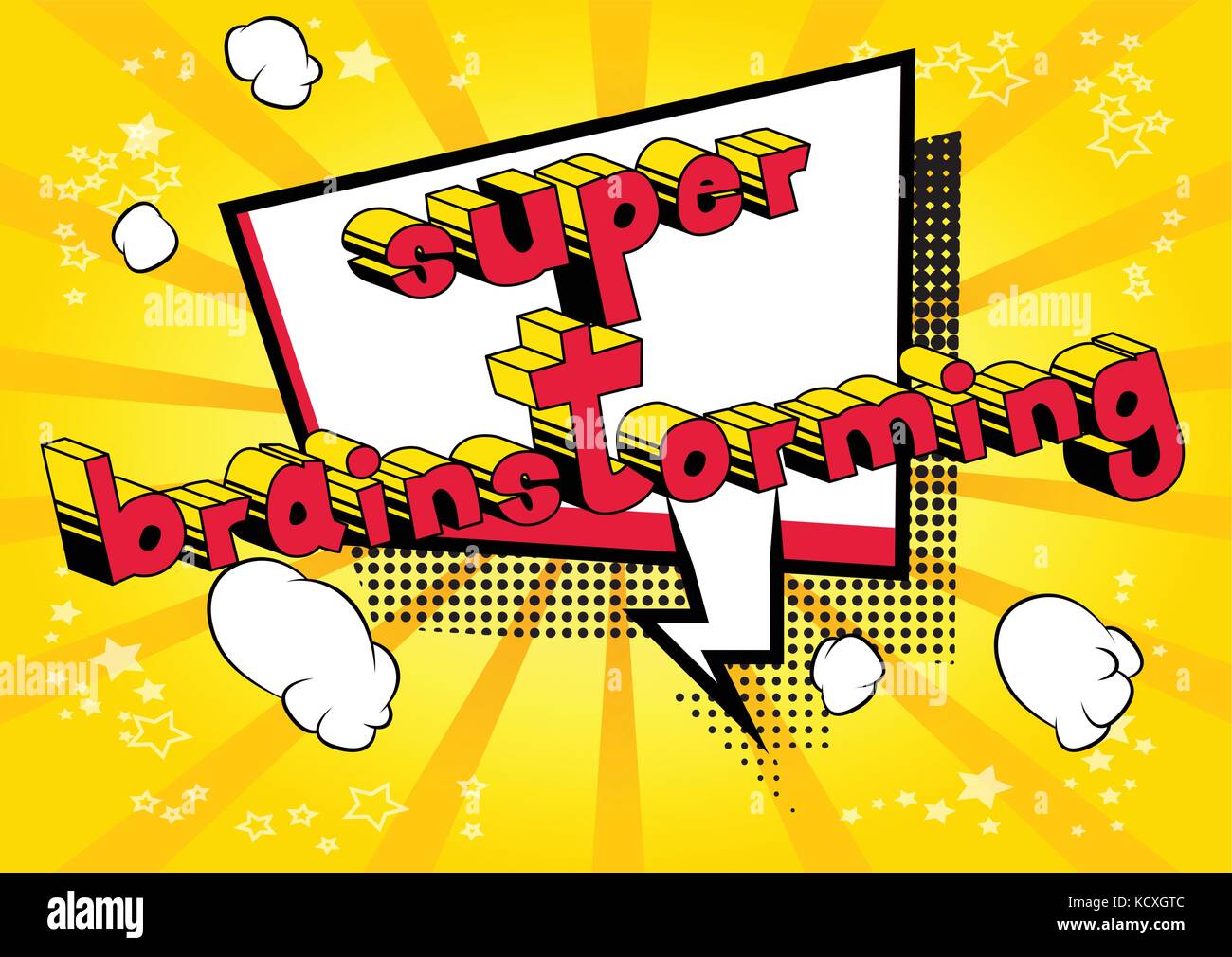 Super Brainstorming - Comic book style word on abstract background Stock Vector Image & Art - Alamy