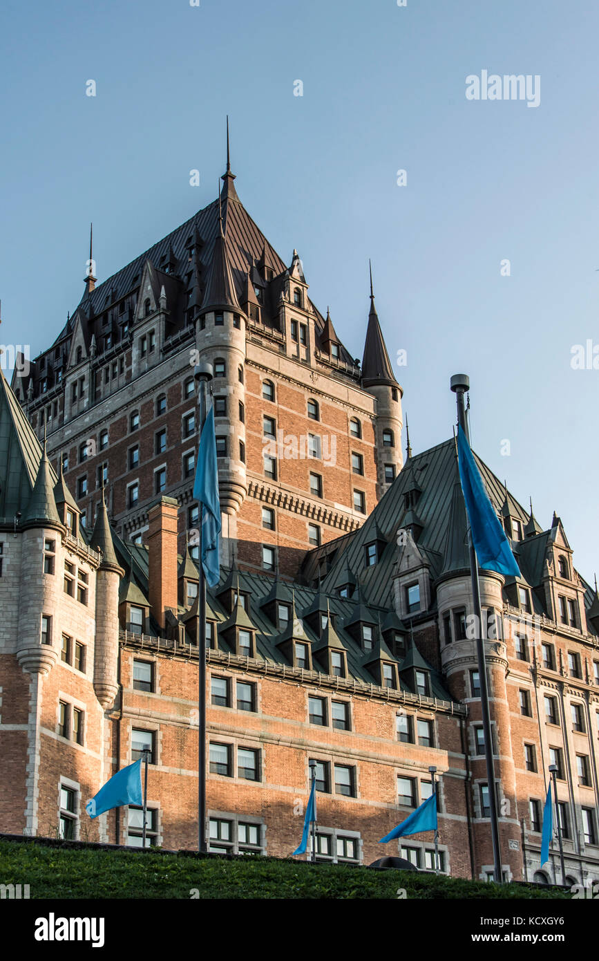 Canada Quebec City - Sunset at the Chateau Frontenac most famous ...