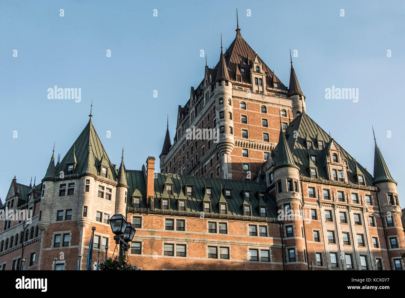 Canada Quebec City - Sunset at the Chateau Frontenac most famous ...