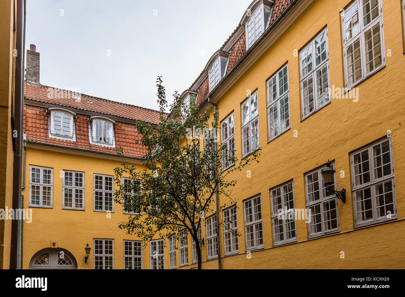 An old city house with apartments in the back yard, Copenhagen, Denmark ...