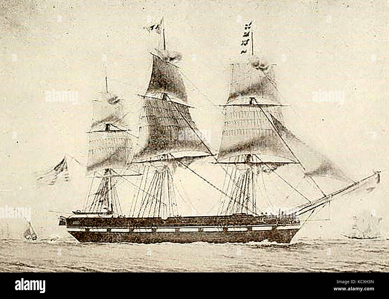 The 306 ton U.S. ship DROMO built Plymouth (USA) 1828. Still afloat ...