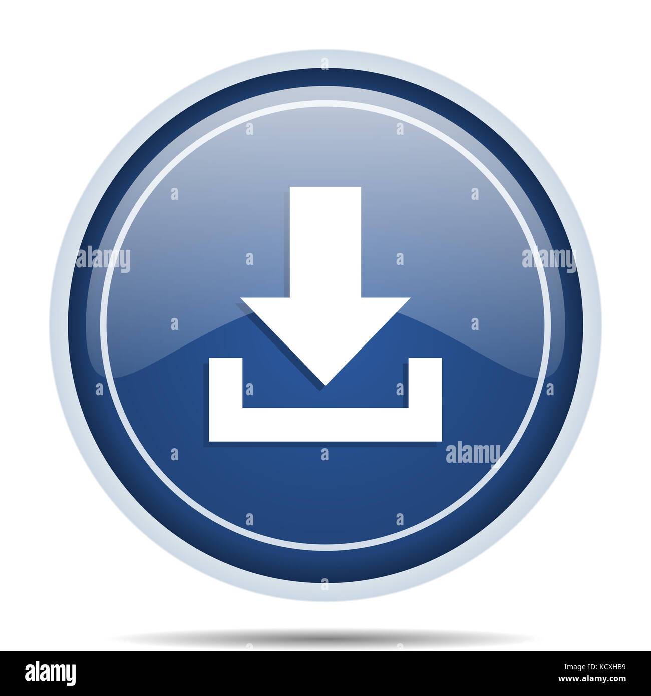 Download blue round web icon. Circle isolated internet button for ...