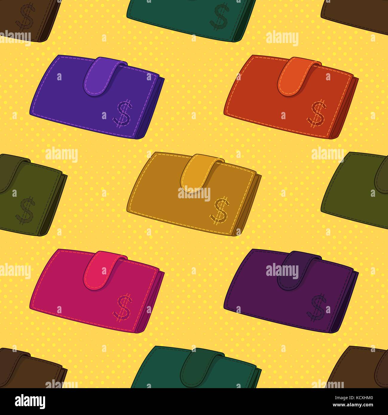 Wallets, Seamless Background Stock Vector Image & Art - Alamy