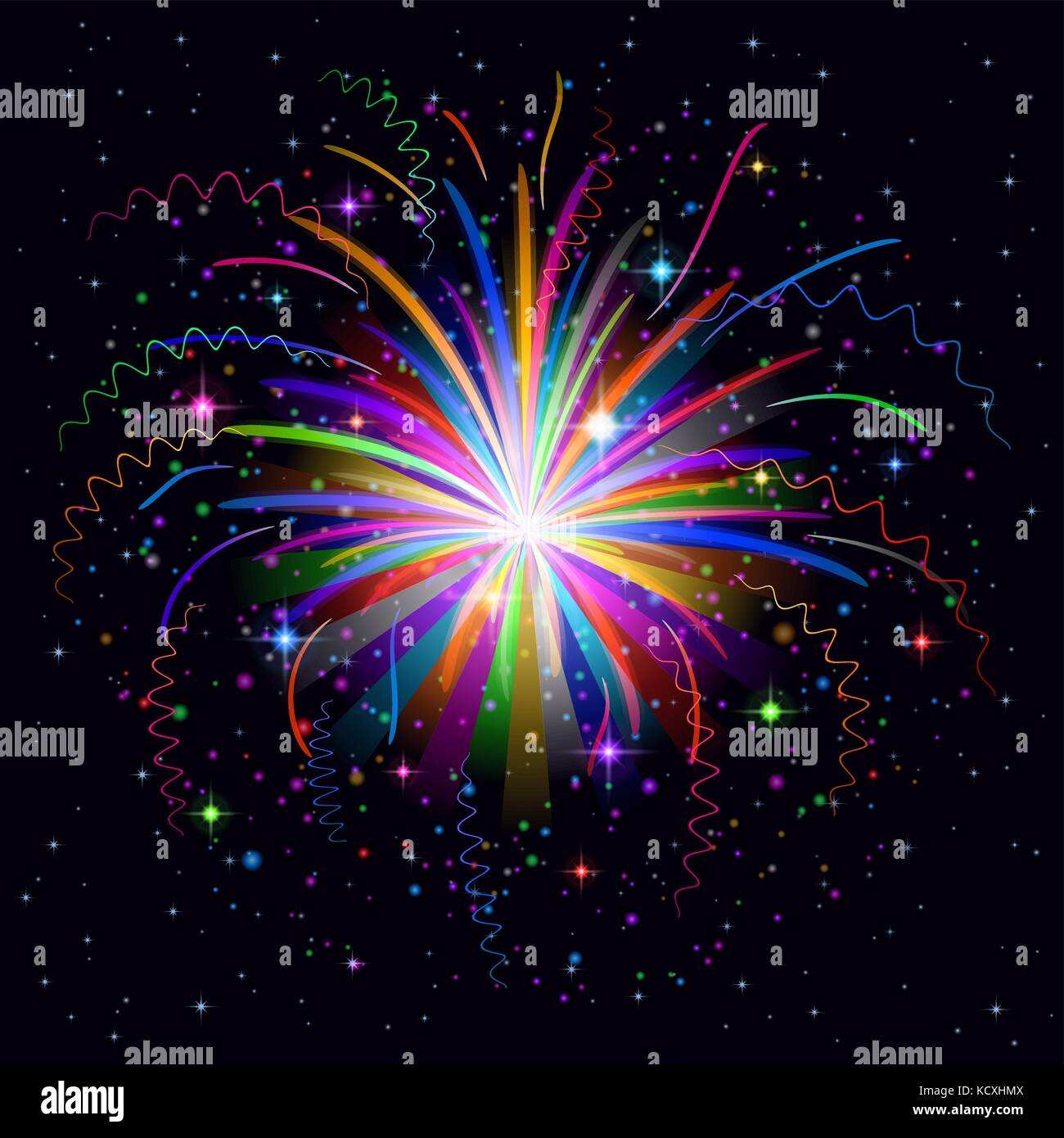 Holiday Firework Background Stock Vector Image & Art - Alamy