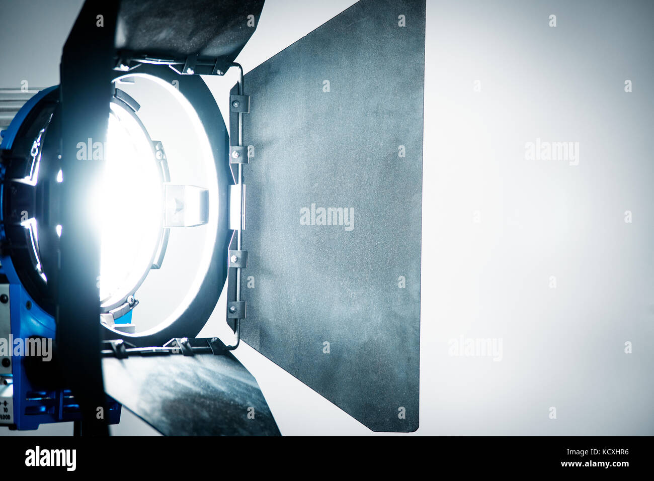 Professional movie film tungsten fresnel light Stock Photo - Alamy