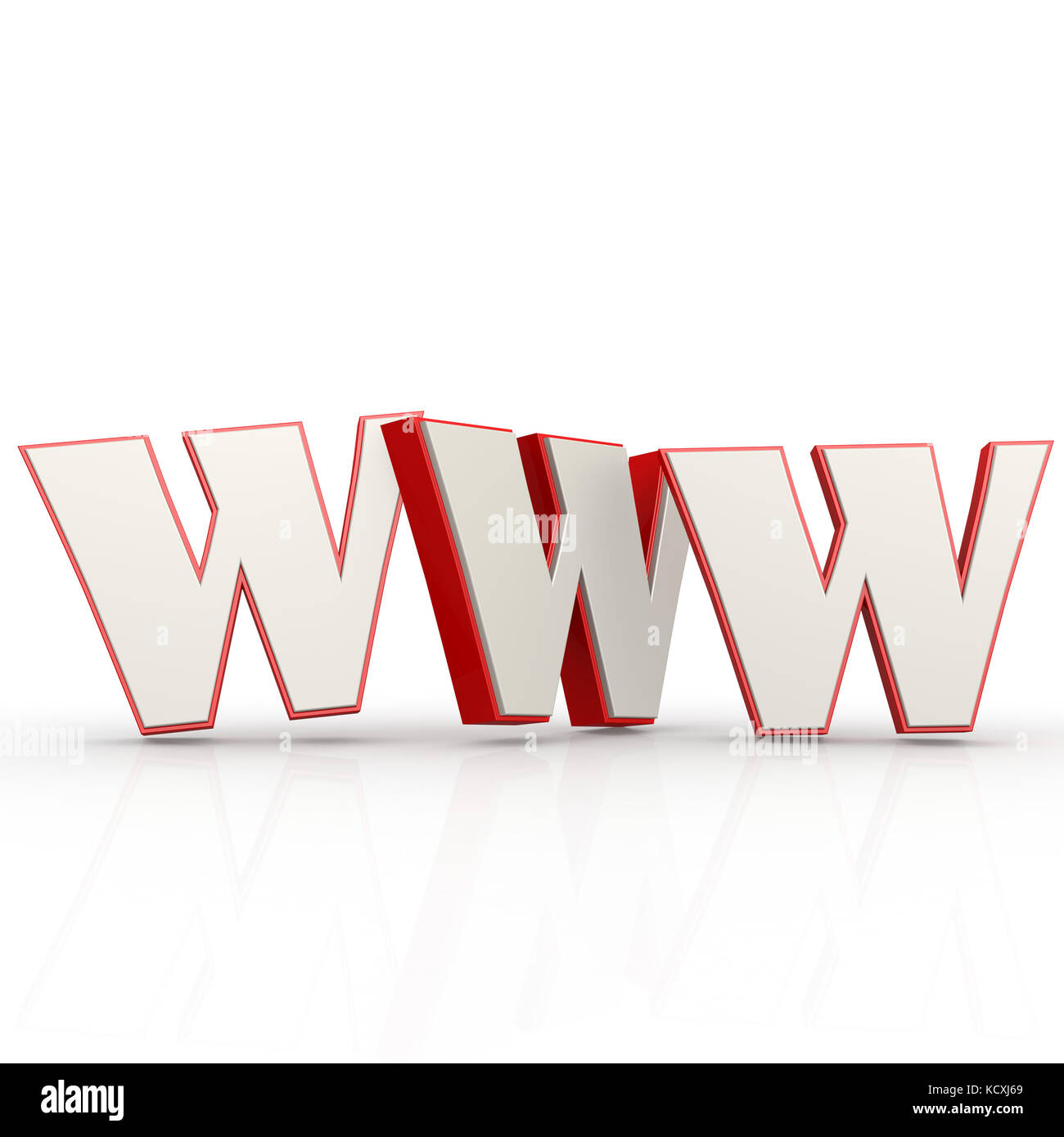 Red WWW word on white background image with hi-res rendered artwork ...