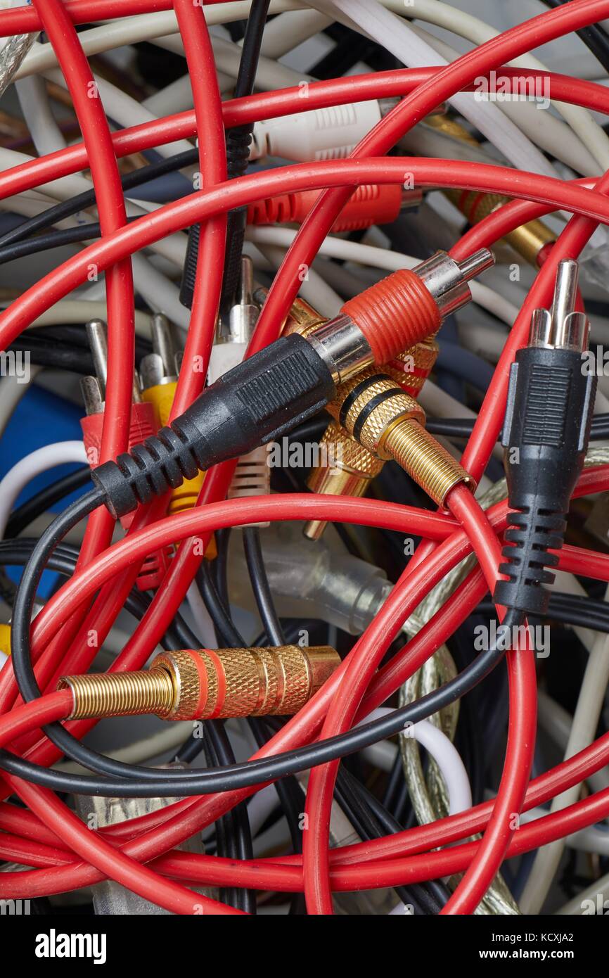 Cables in a bunch Stock Photo - Alamy