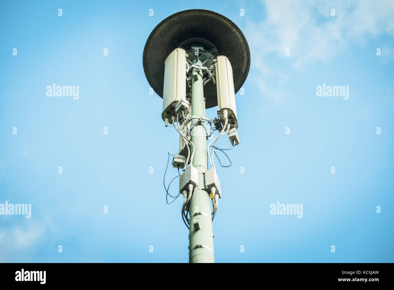 Air raid siren in germany with mobile antenna Stock Photo - Alamy