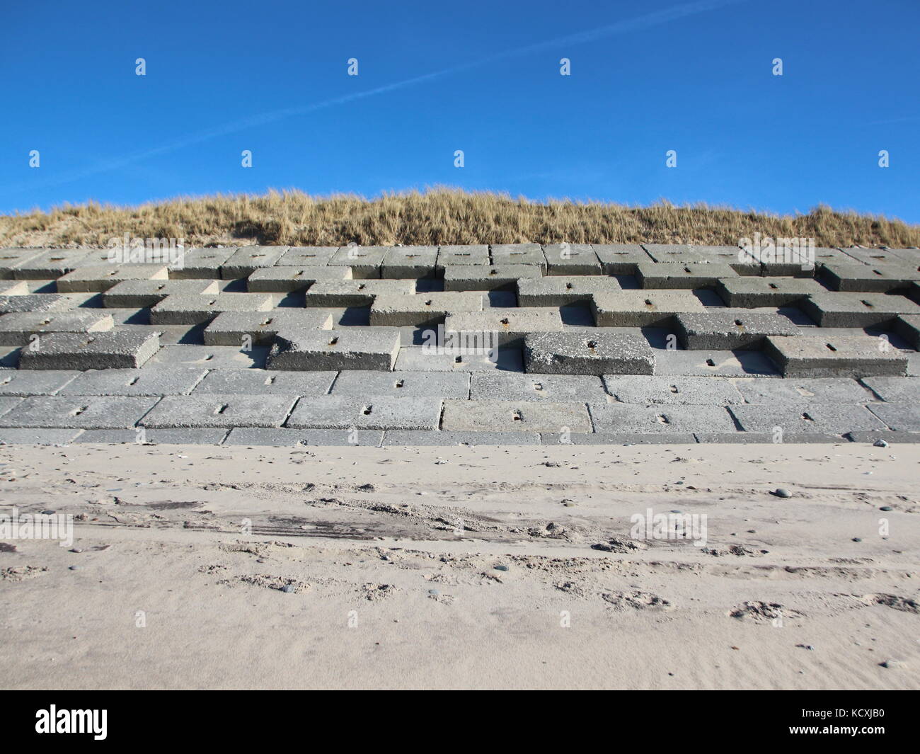Coast Protection Construction with Large Grey Concrete Blocks Stock ...