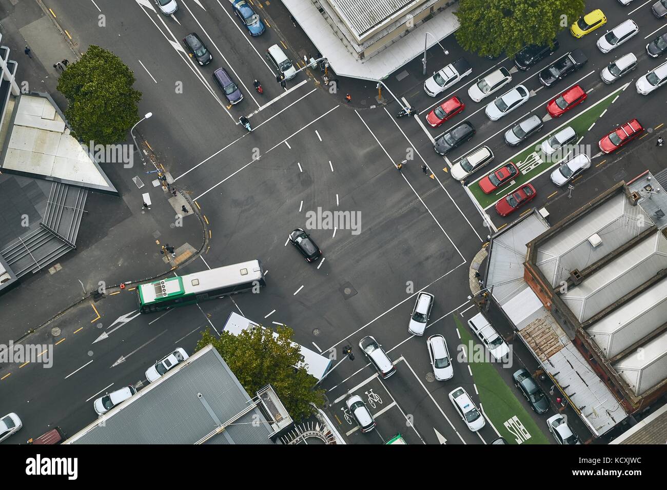 Urban traffic from above Stock Photo - Alamy