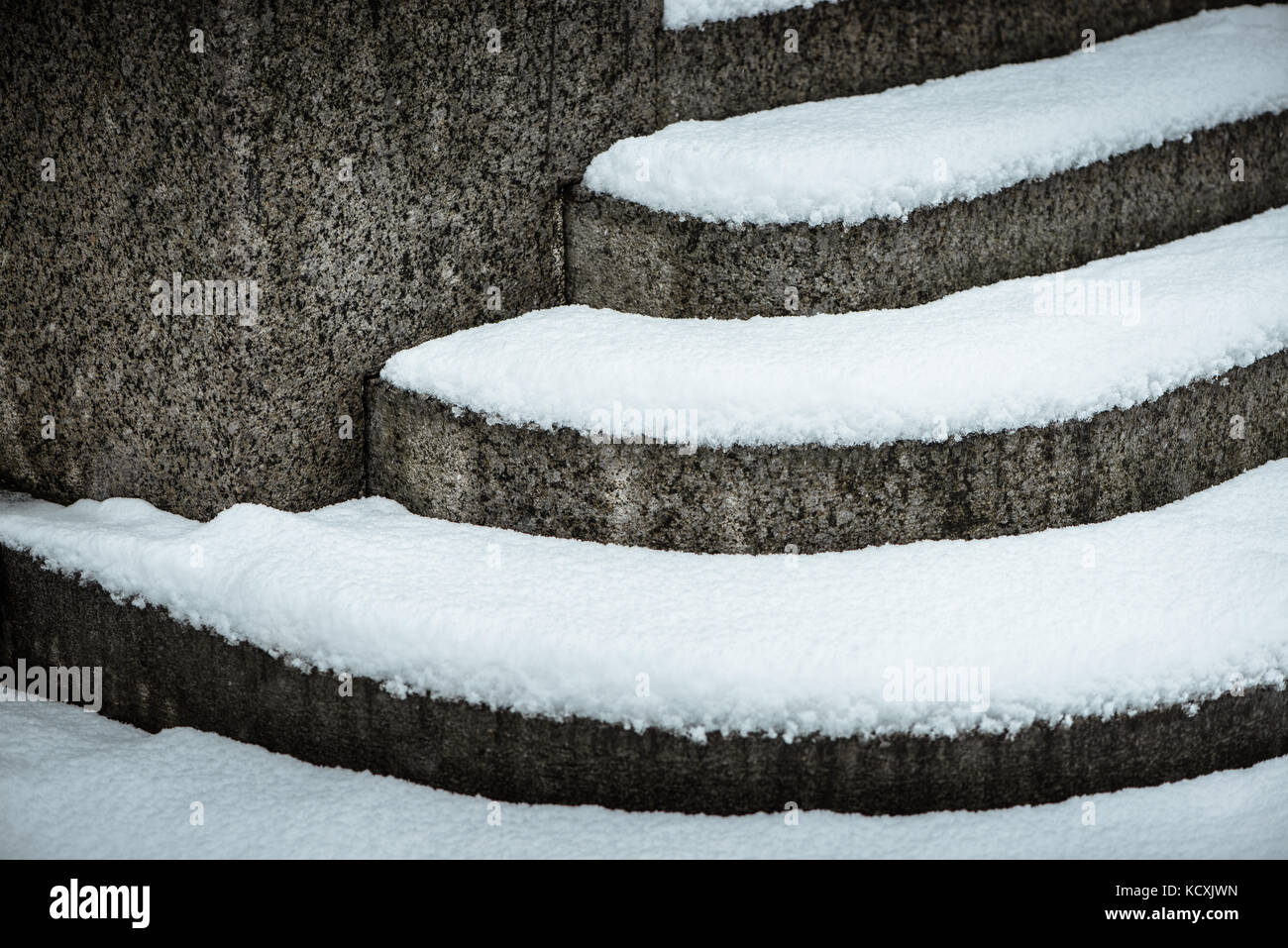 Stairway in snow steps hi-res stock photography and images - Alamy