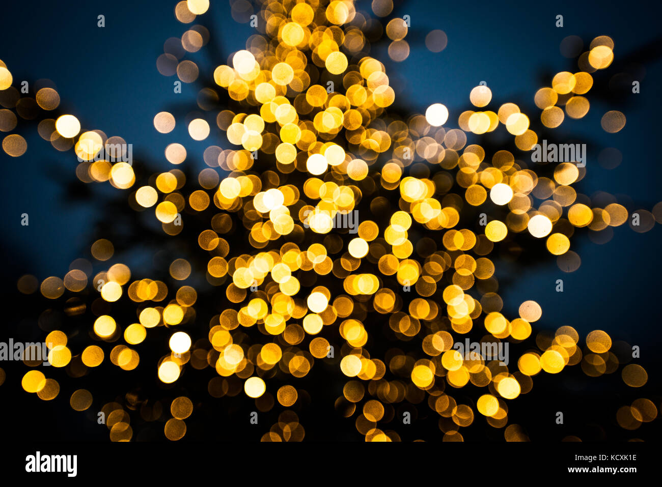 Lights out of focus of a christmas tree Stock Photo - Alamy