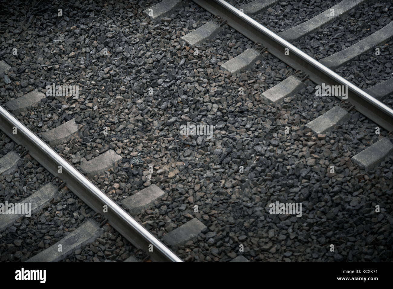 Detail of railway tracks Stock Photo - Alamy