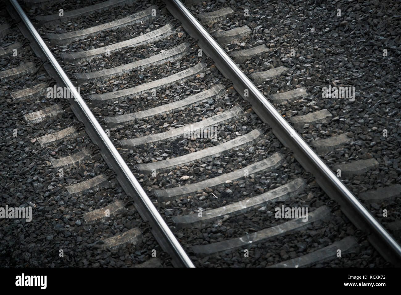 Detail of railway tracks Stock Photo - Alamy