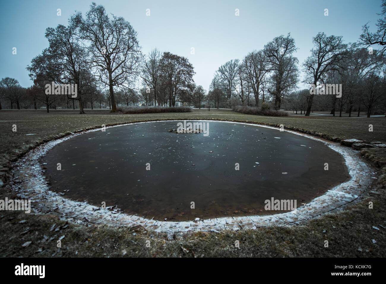 Little lake at the park hi-res stock photography and images - Alamy