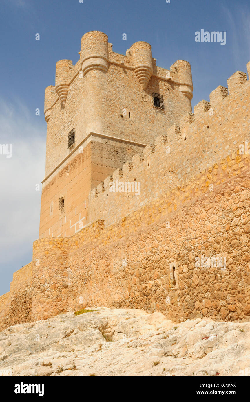 Castle of La Atalaya, Villena, Alicante Stock Photo - Alamy