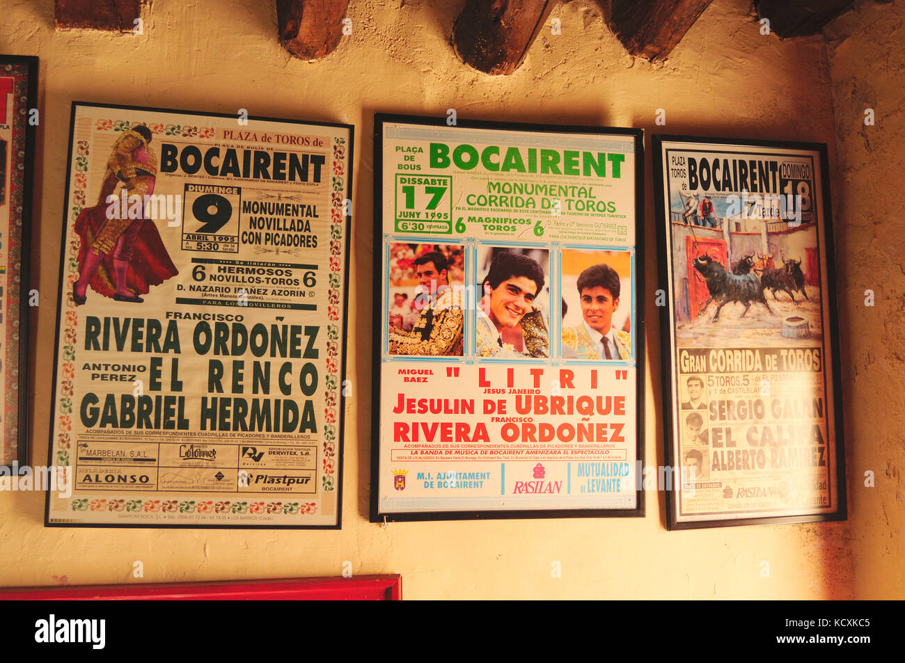 Historical famous matador posters announcing bullfight Stock Photo - Alamy