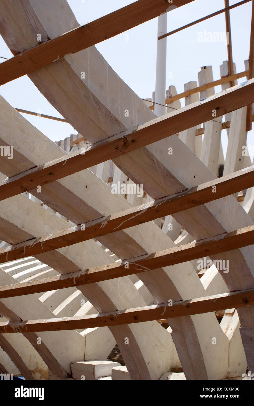 Traditional boat building in Teboulba, Tunisia Stock Photo - Alamy