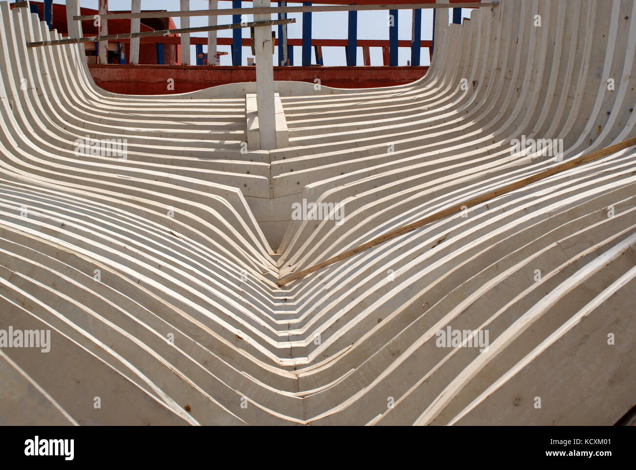 Traditional boat building in Teboulba, Tunisia Stock Photo - Alamy