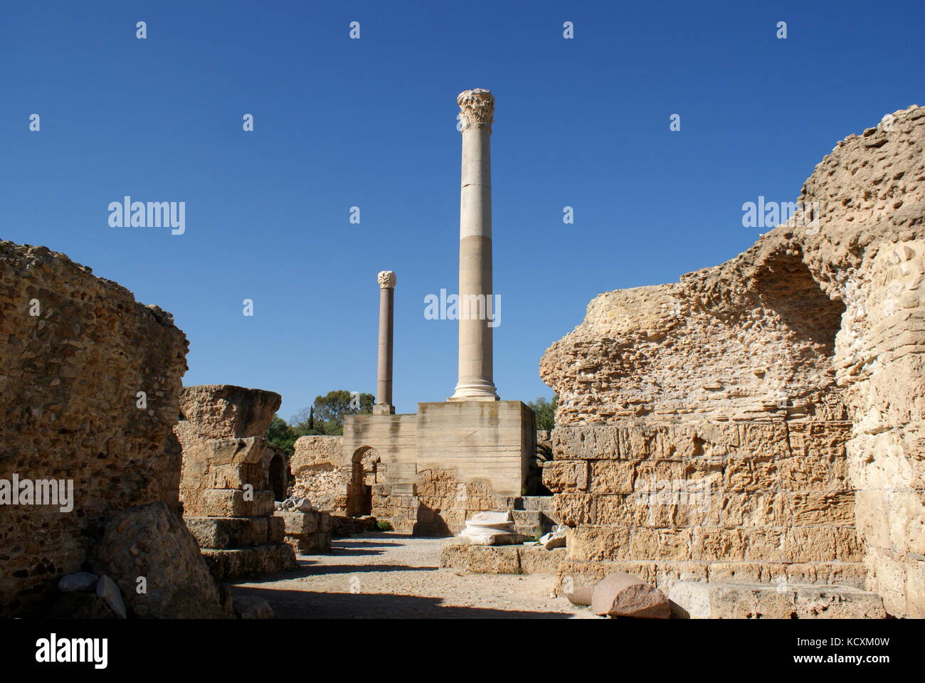 Ancient ruins of the Antonine bath complex Carthage, Tunis, Tunisia ...