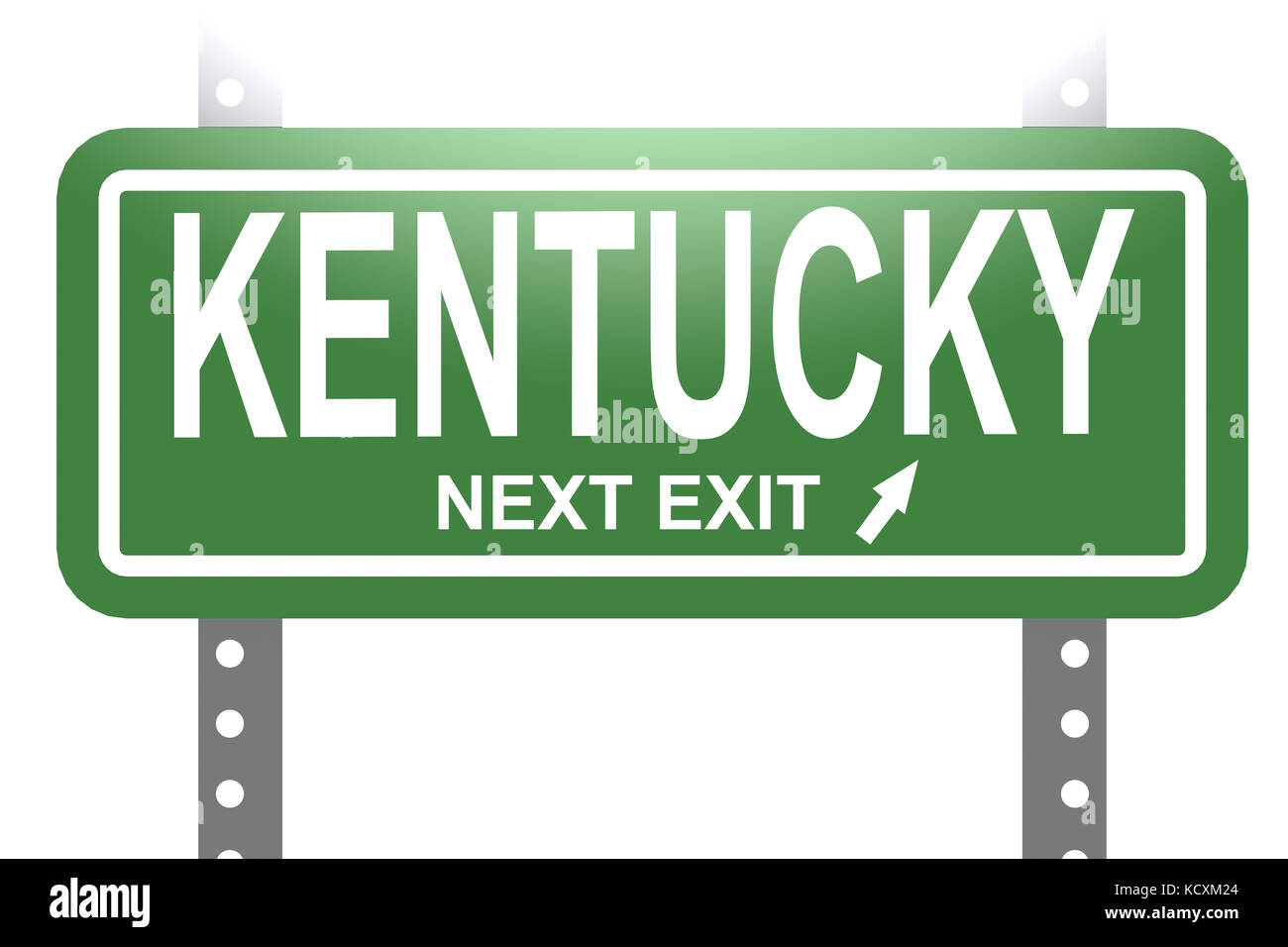 Kentucky green sign board isolated image with hi-res rendered artwork ...