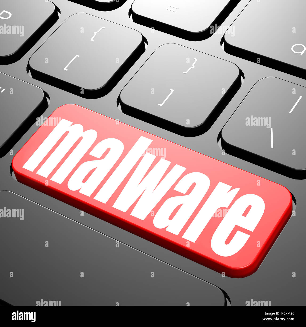 Keyboard with malware text image with hi-res rendered artwork that ...
