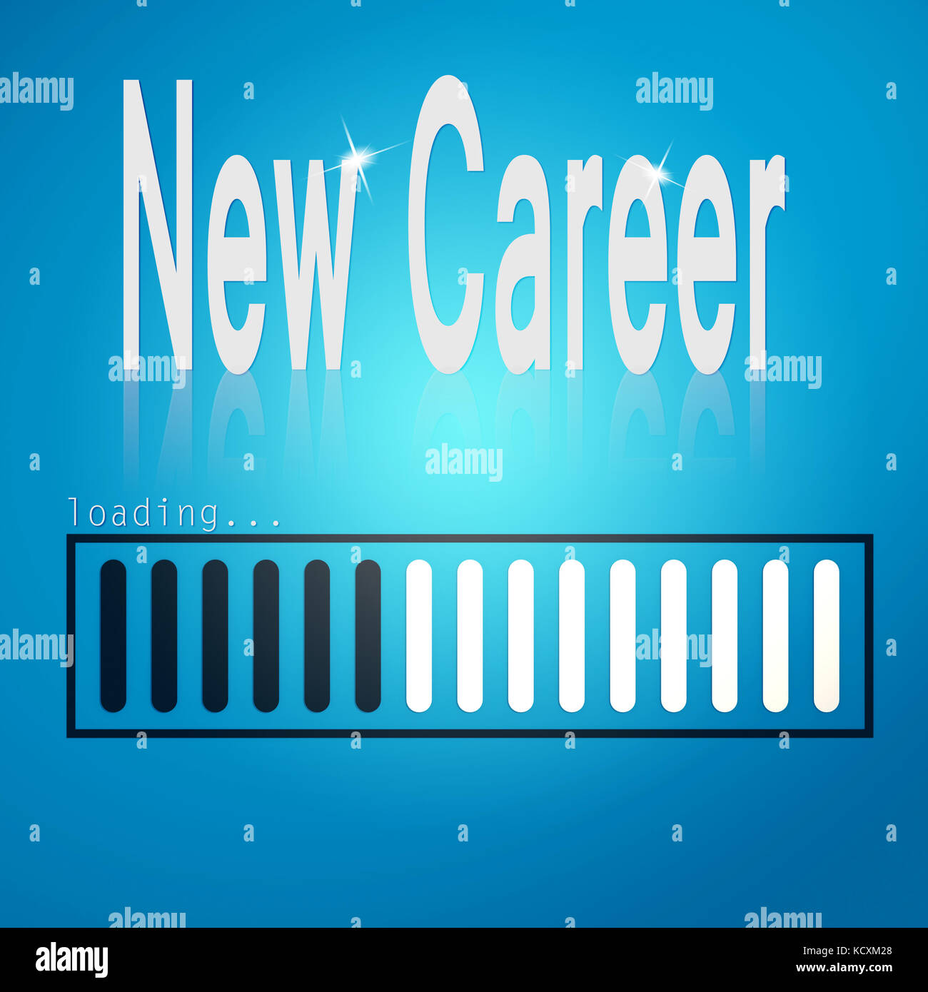 New career blue loading bar image with hi-res rendered artwork that ...