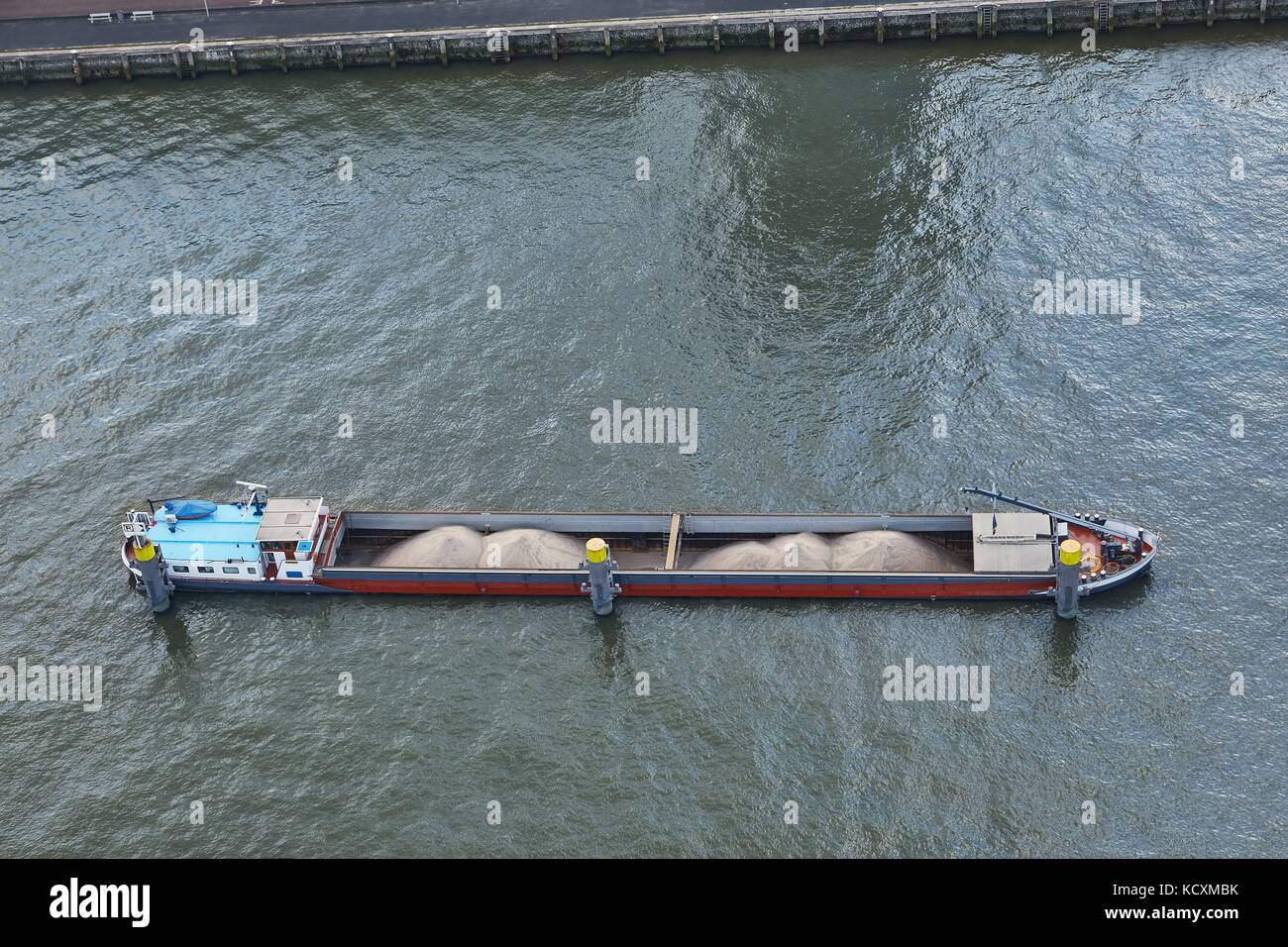 Barge from above Stock Photo - Alamy
