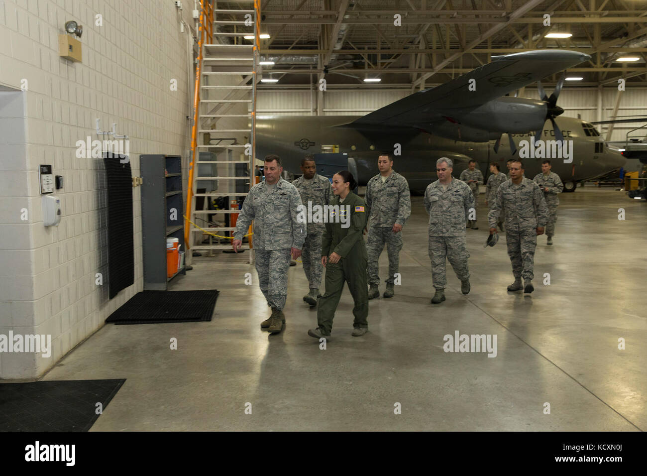 Maj. Gen. Timothy J. Leahy (left), Second Air Force commander, visits ...