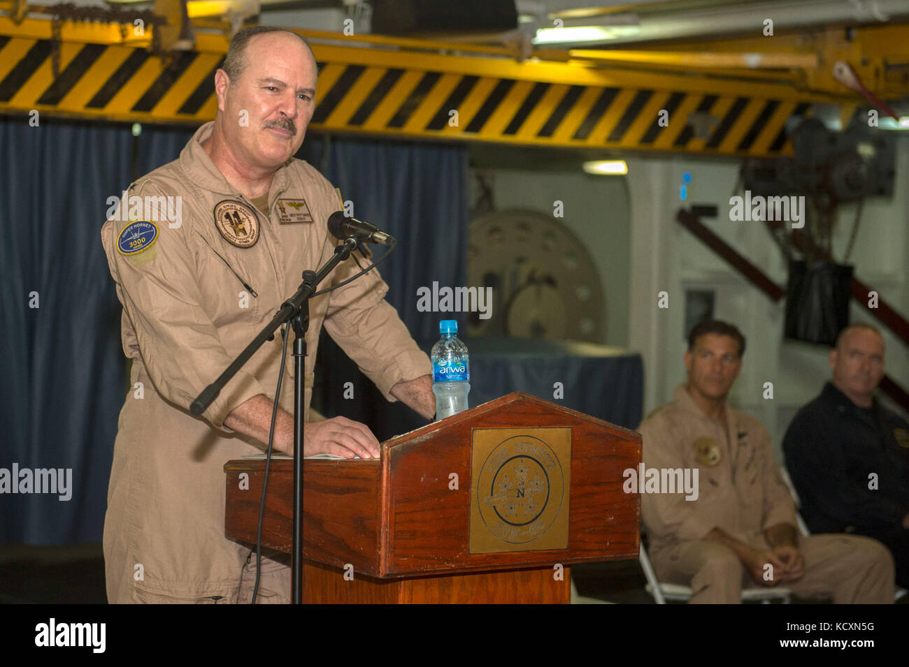 ARABIAN GULF (Oct. 4, 2017) Rear Adm. Gregory N. Harris, the oncoming ...