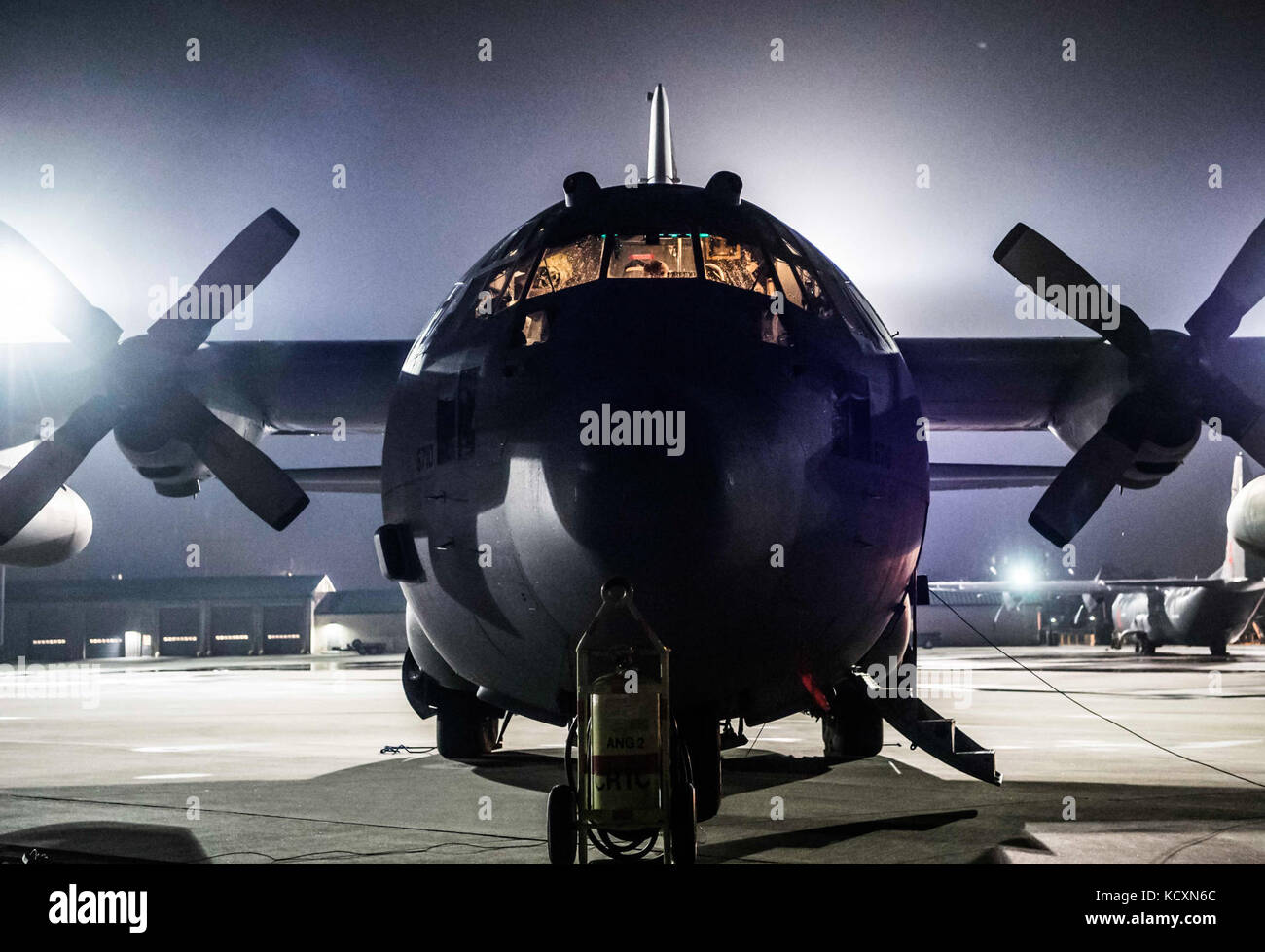 A C-130 Hercules assigned to the 130th Airlift Wing, McLaughlin Air ...
