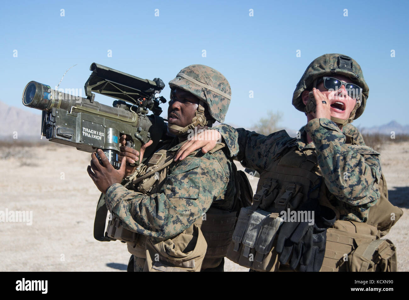 U.S. Marine Corps Lance Cpl. Ryan Carroll (right) and PFC Turrance ...