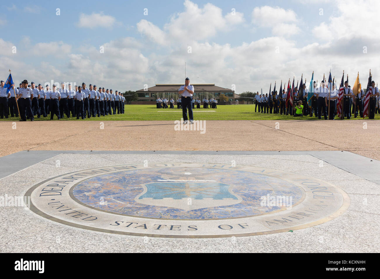 Maj. Gen. Timothy J. Leahy (center), Second Air Force commander ...
