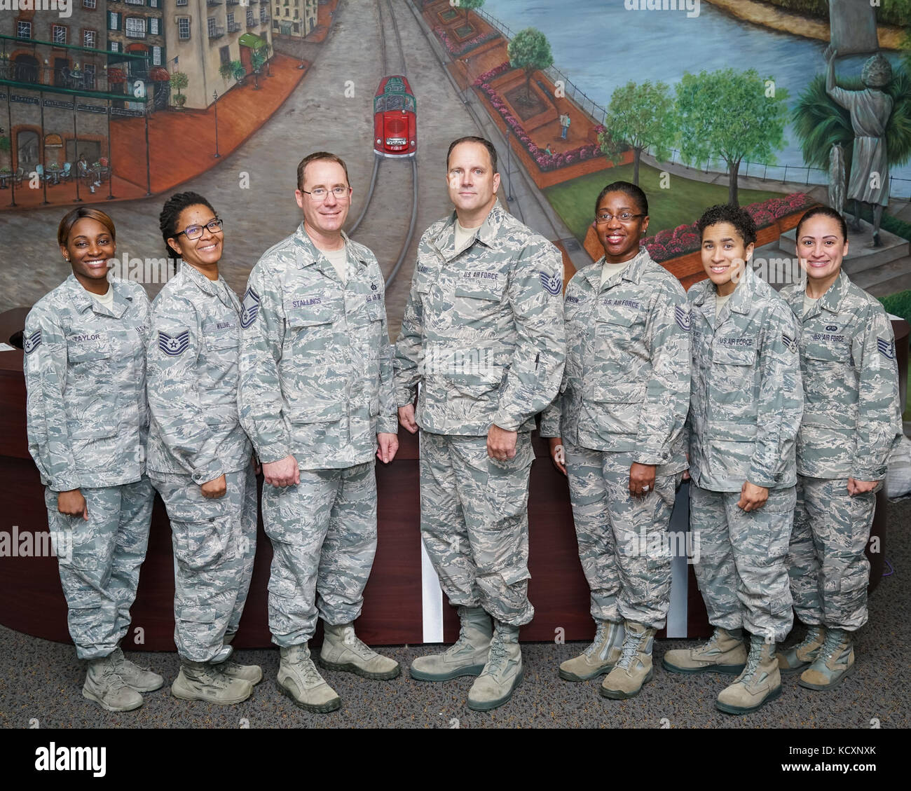 U.S. Airmen from the 145th Airlift Wing (AW) Force Support Squadron ...