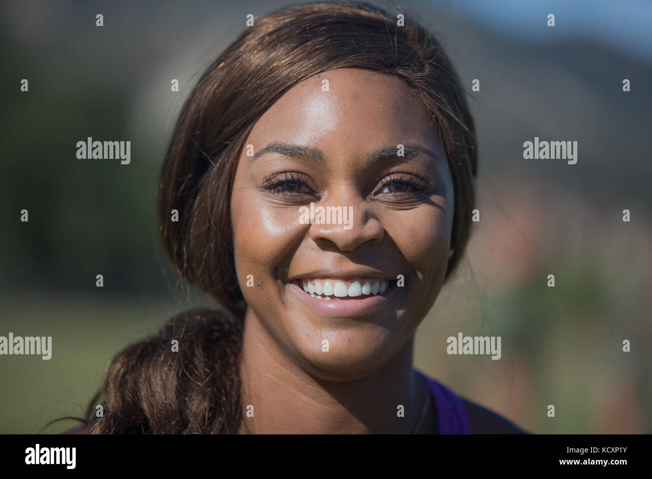 Kryslle Miller, a U.S. Marine spouse, poses for a photo during Jane ...