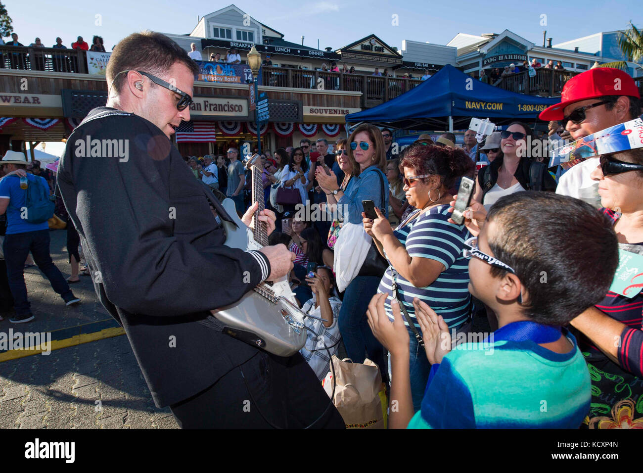SAN FRANCISCO (Oct. 6, 2017) Musician 2nd Class Chris Kopp of the Navy ...