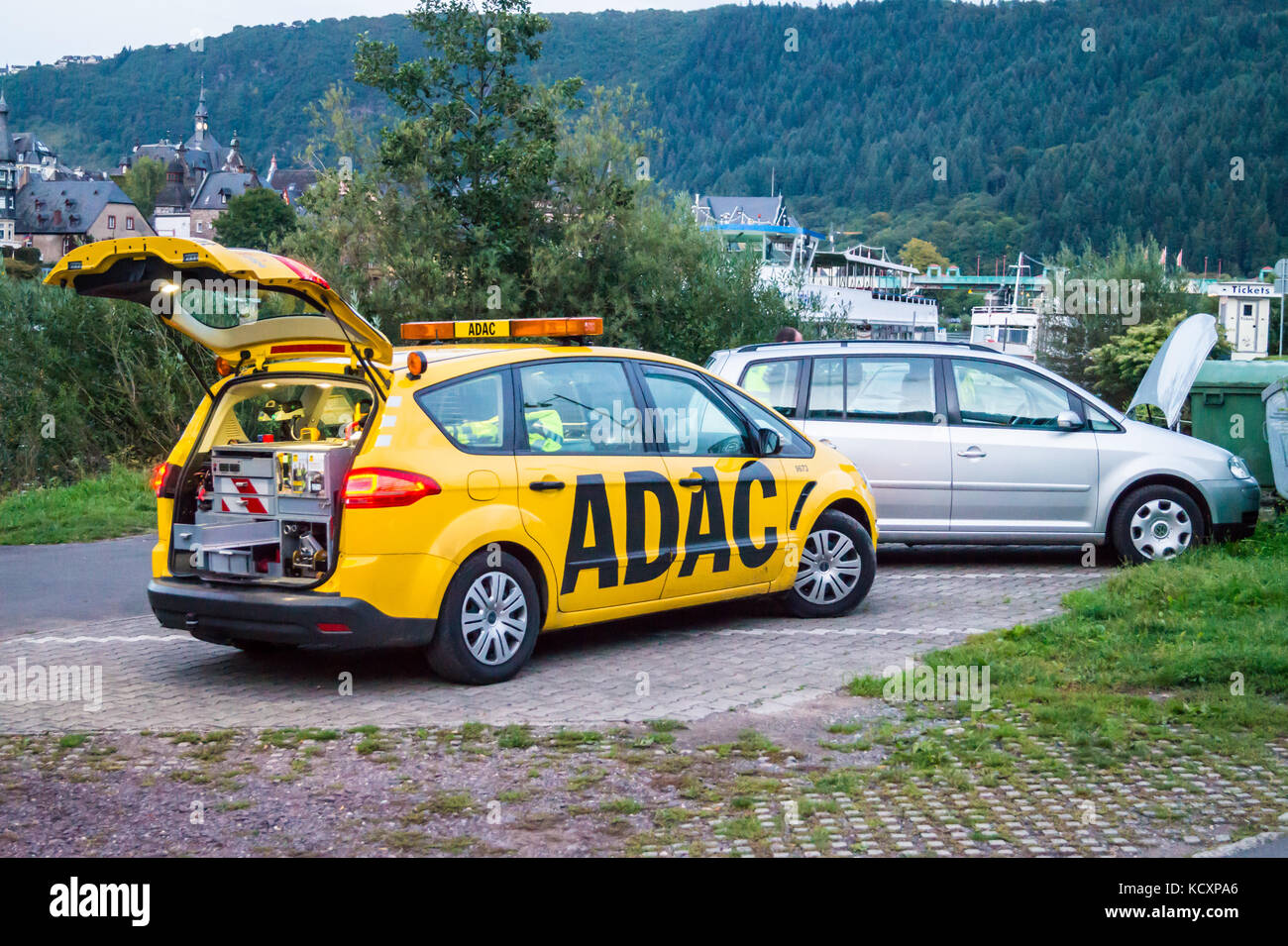 ADAC Audi breakdown recovery car, Traben-Trarbach, Mosel valley ...