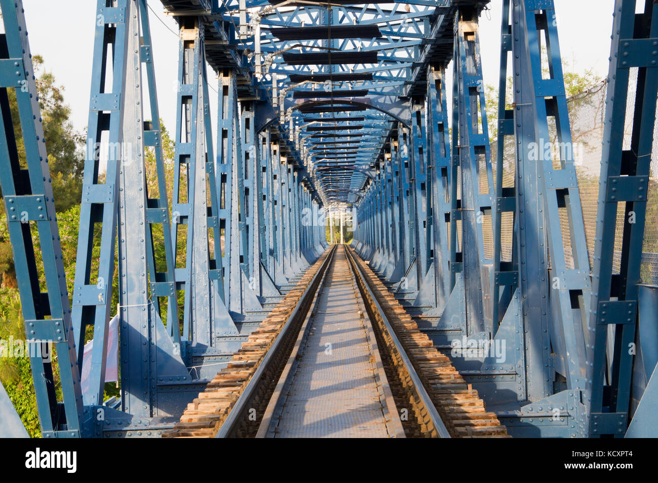 old rail way bridge vintage Stock Photo - Alamy