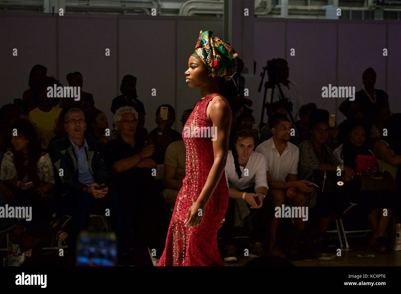 Model on runway, Africa Fashion Week London 2016 Stock Photo - Alamy