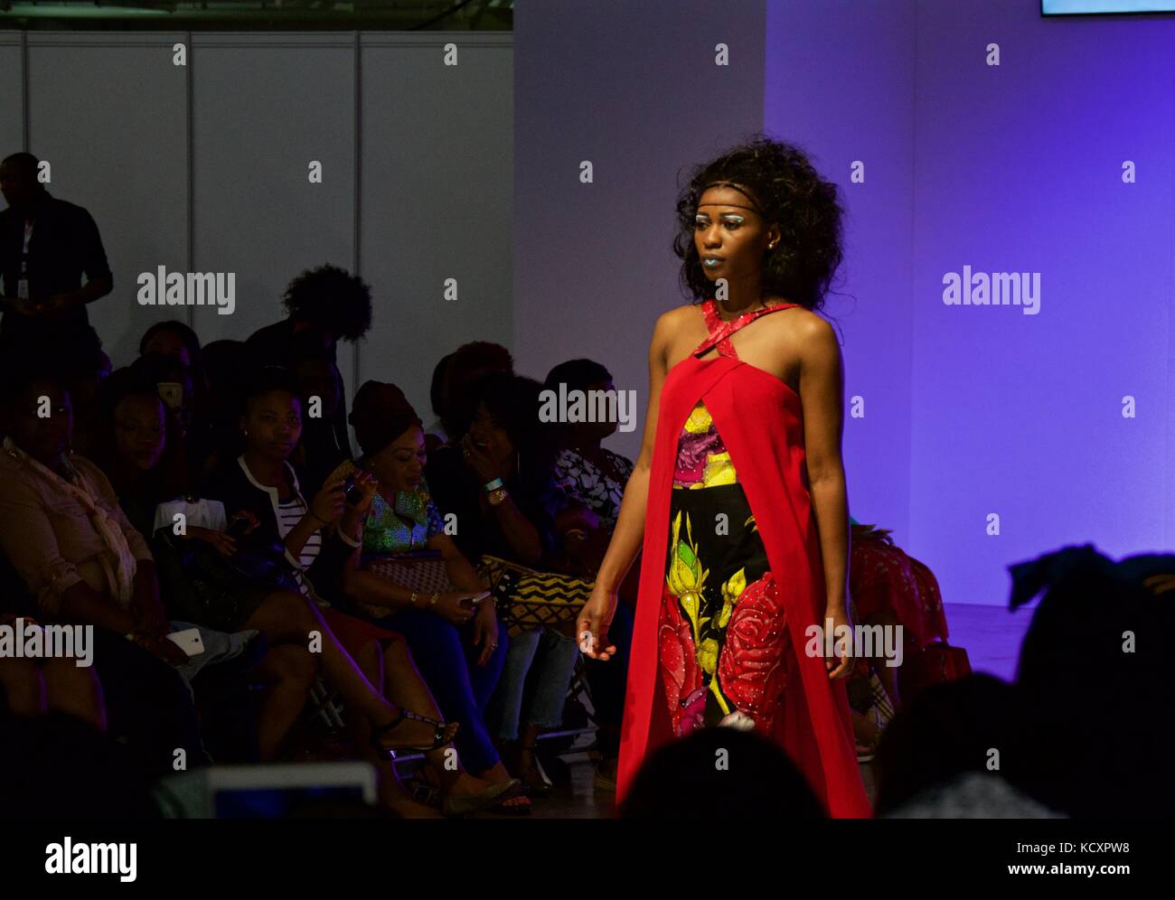 Model on runway, Africa Fashion Week London 2016 Stock Photo - Alamy