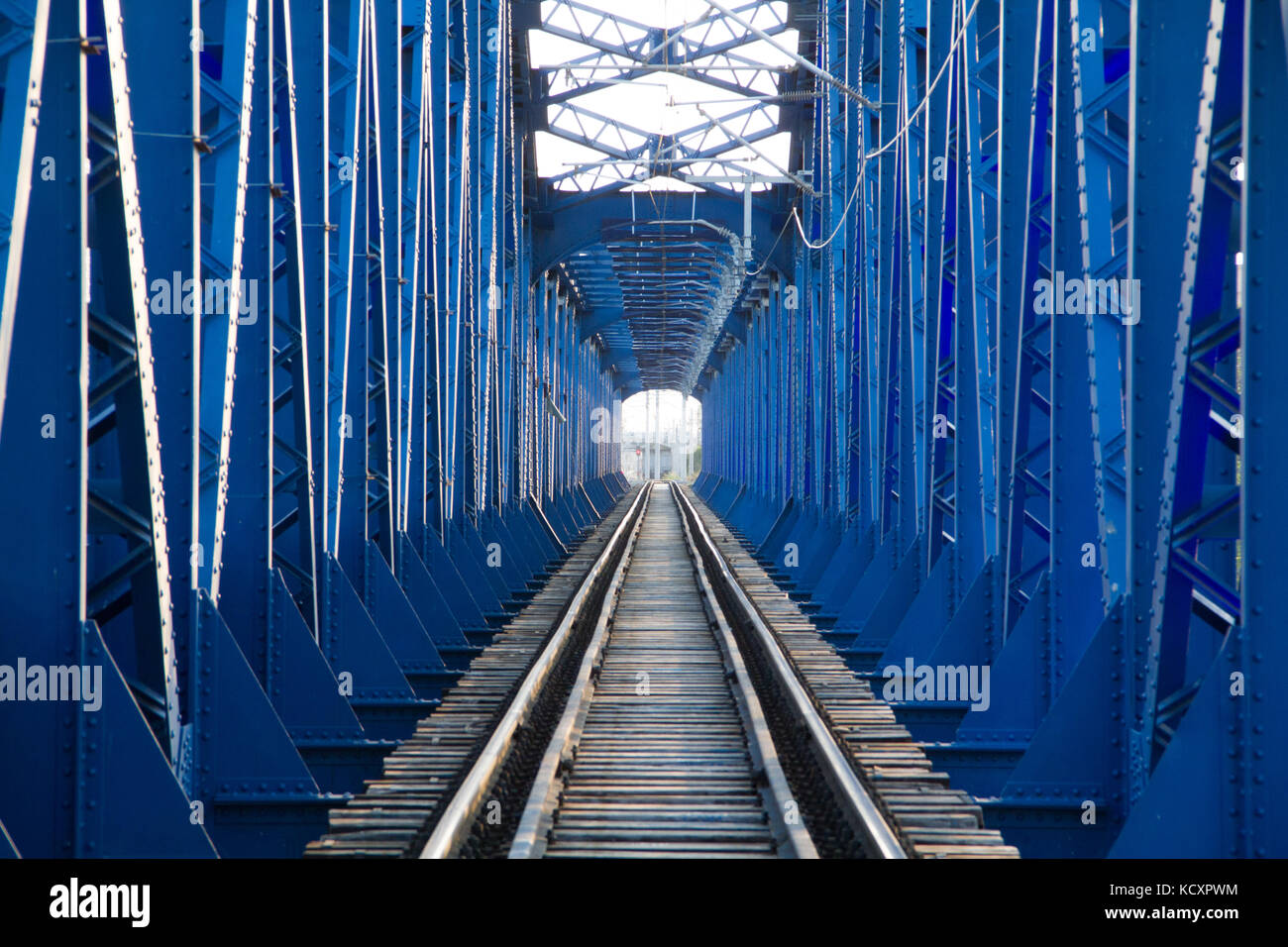 old rail way bridge vintage Stock Photo - Alamy