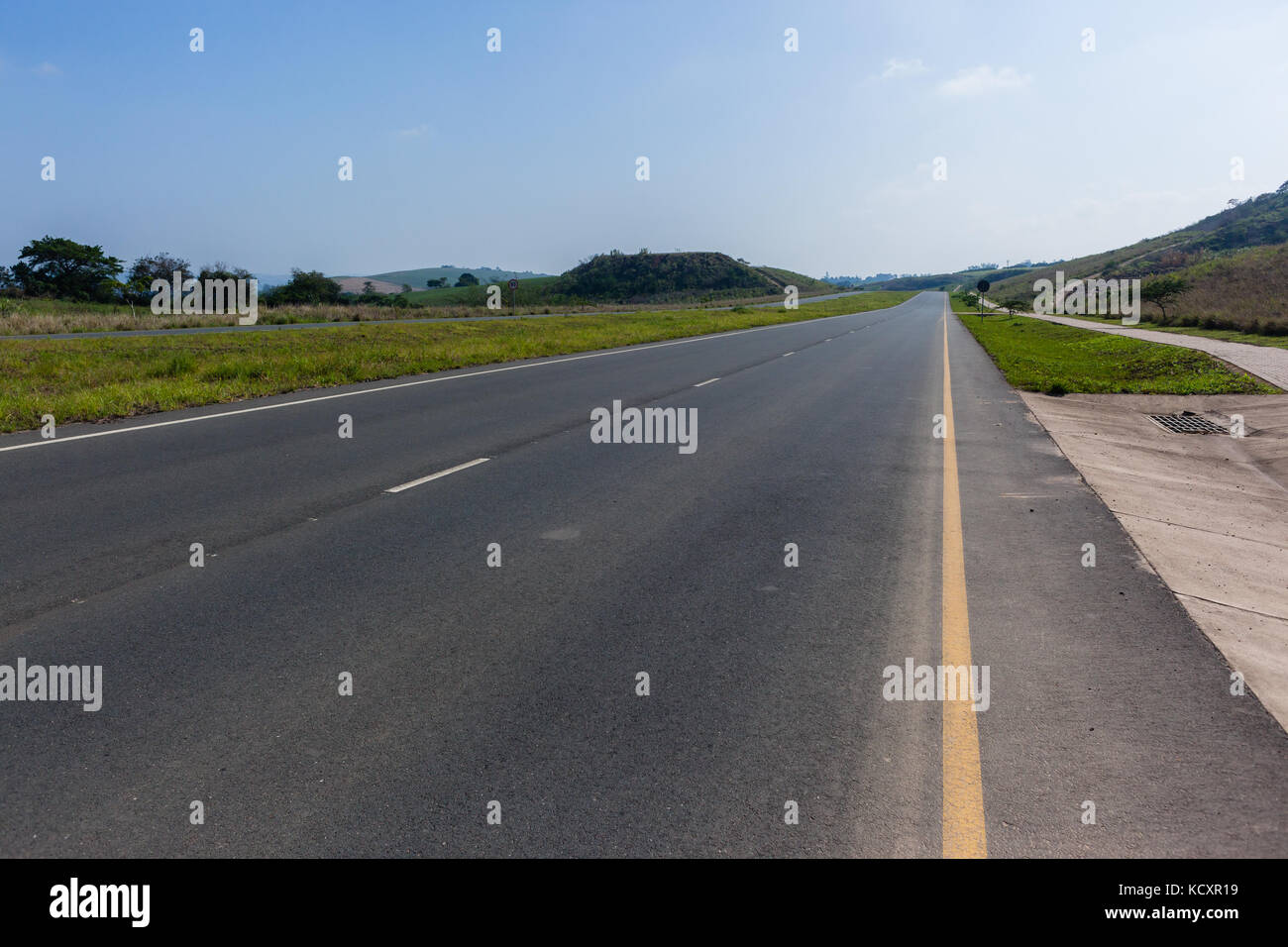 Road dual highway countryside empty of vehicles countryside landscape ...