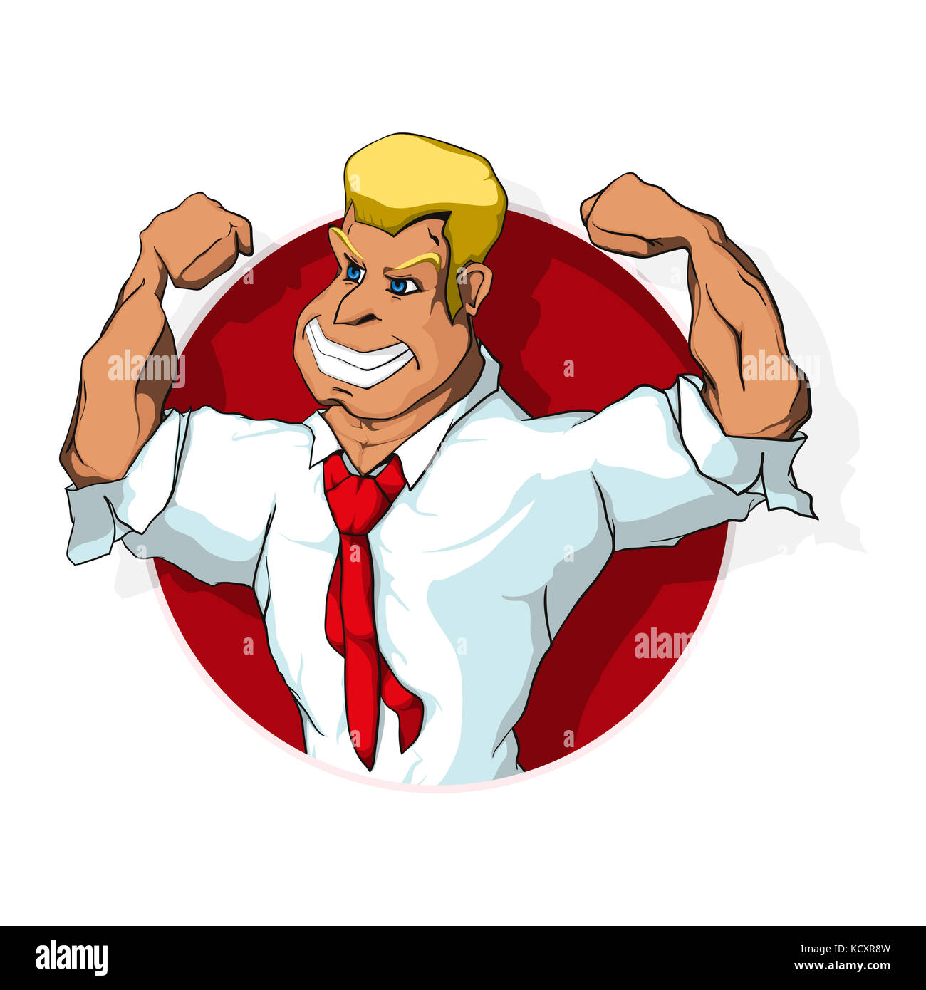 Portrait of successful business man. Avatar of strong businessman Stock ...