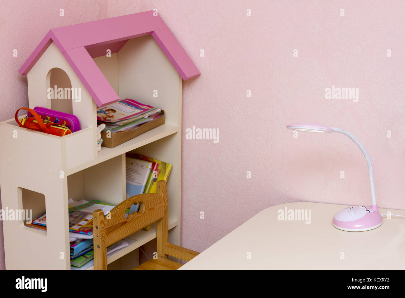 Children's table for study Stock Photo - Alamy
