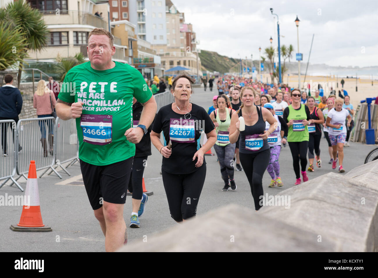 Runners in the 10k run event at the Bournemouth Marathon Festival along ...